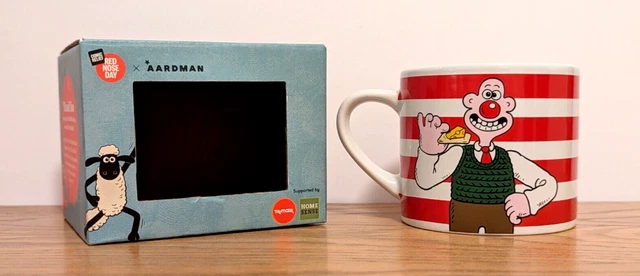 WALLACE AND GROMIT RARE Wallace Mug Aardman Red Nose Day Comic Relief ...