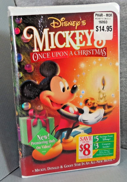 DISNEY'S MICKEYS ONCE Upon A Christmas VHS New Sealed Hype Stickers NO ...