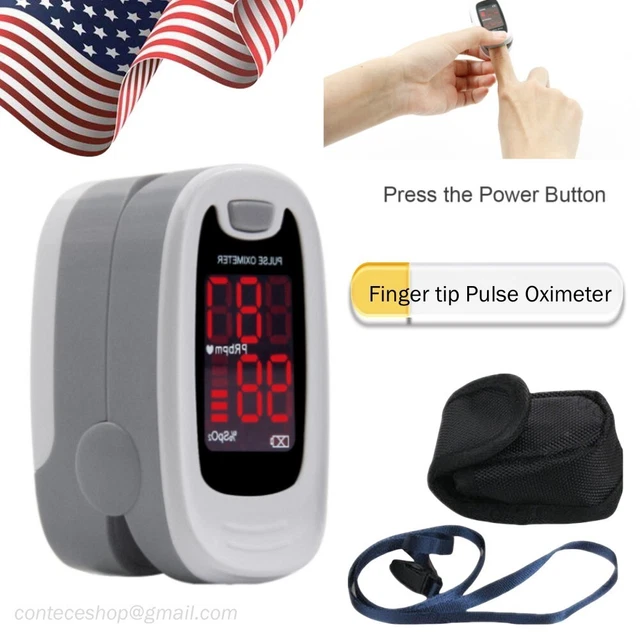 FINGER TIP PULSE Oximeter Meter SpO2 Oxygen Saturation Heart Rate Blood ...