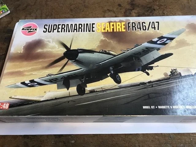 RARE AIRFIX SUPERMARINE SeaFire FR46/47...Kit 7106...1/48 EUR 51,04 ...