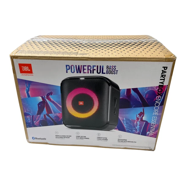JBL PARTYBOX ENCORE Essential Portable Compact Party Speaker w LED ...