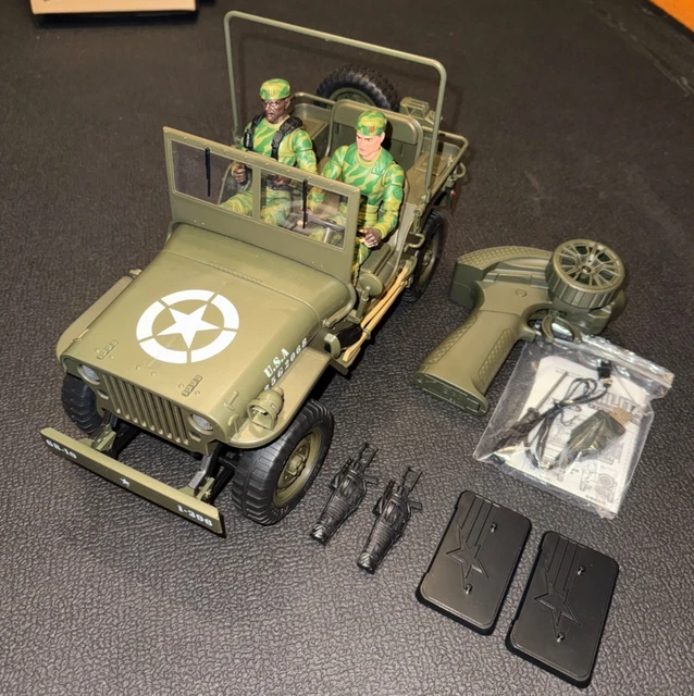 1/10 JJRC MILITARY Jeep RC Crawler & Two GI JOE Classified Figures £74. ...