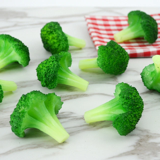 6 PCS IMITATED Broccoli Model Learning Food Model Fake Broccoli Model ...