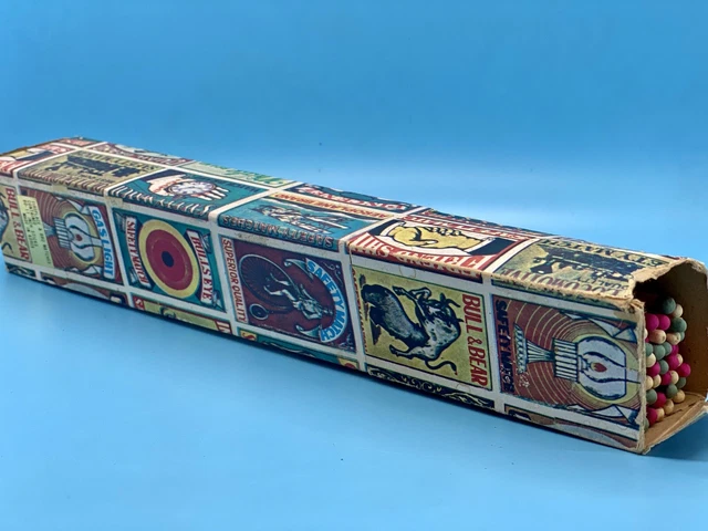 VINTAGE BOX 1970'S Retro Patterns 11 Inch Fireplace Matches £2.60 ...