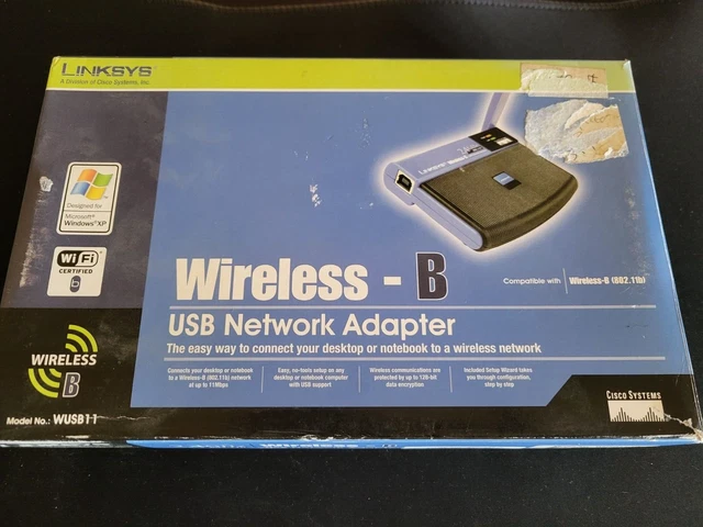 LINKSYS WIRELESS-B USB Network Adapter WUSB11 2.4GHz 802.11b. £1.99 ...