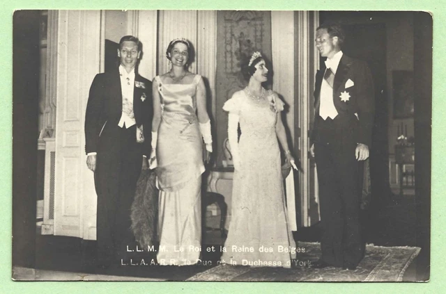 [E100] ROYALTY POSTCARD Duke, Duchess York, Queen Astrid King Leopold ...