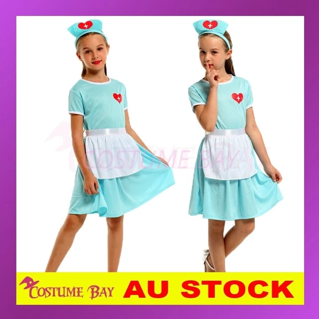 KIDS NURSE GIRLS Costume Hospital Occupation Book Week Kids Fancy Dress Uniform $19.95 - PicClick AU