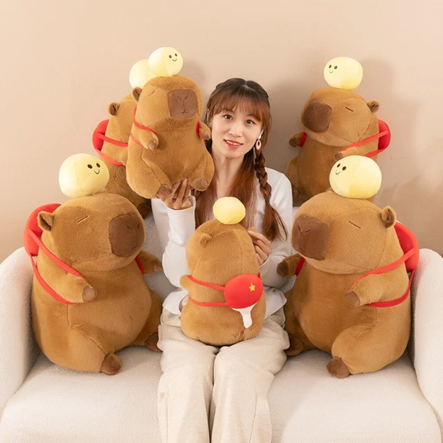 PING-PONG CAPYBARA PLUSH Doll Cartoon Capibara Fluffty Doll Birthday Gift $22.36 - PicClick AU