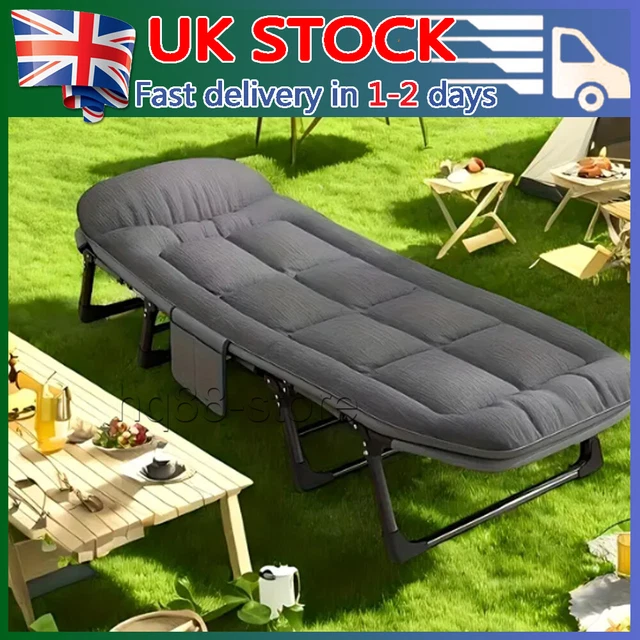 SINGLE FOLDING SLEEPING Cot Guest Bed Outdoor Portable Camping Cots w ...