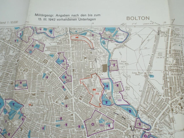 ORIGINAL WW2 GERMAN Luftwaffe Bombing Target Map Of Liverpool March ...