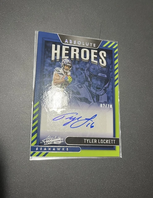 AUTOGRAPHE TYLER LOCKETT Auto Absolute Heroes Ssp/10 Seahawks Holofoil ...