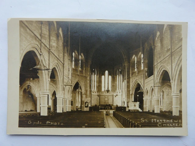 CHELTENHAM. ST MATTHEWS. Real Photo Marked GYDE PHOTO. E.H.Stallard ...