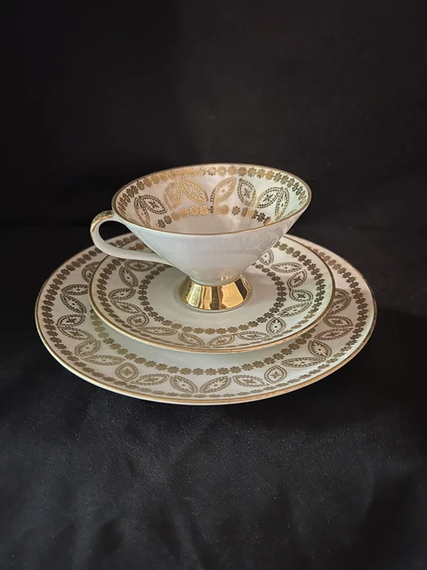 WINTERLING BAVARIA LUNCHEON Set Trio Cup Saucer and Plate Gold Trim $50 ...