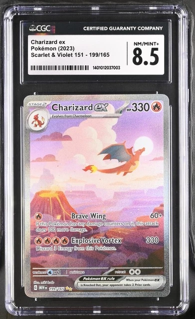 POKÉMON 151 CHARIZARD EX 199/165 Special Illustration Rare CGC 8.5 $200 ...