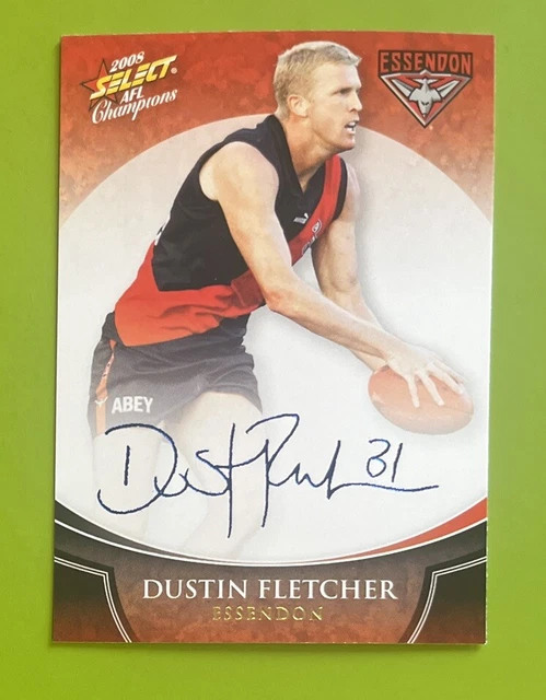 AFL SELECT CHAMPIONS 2008 Foil Signature Card FS26 Dustin Fletcher ...