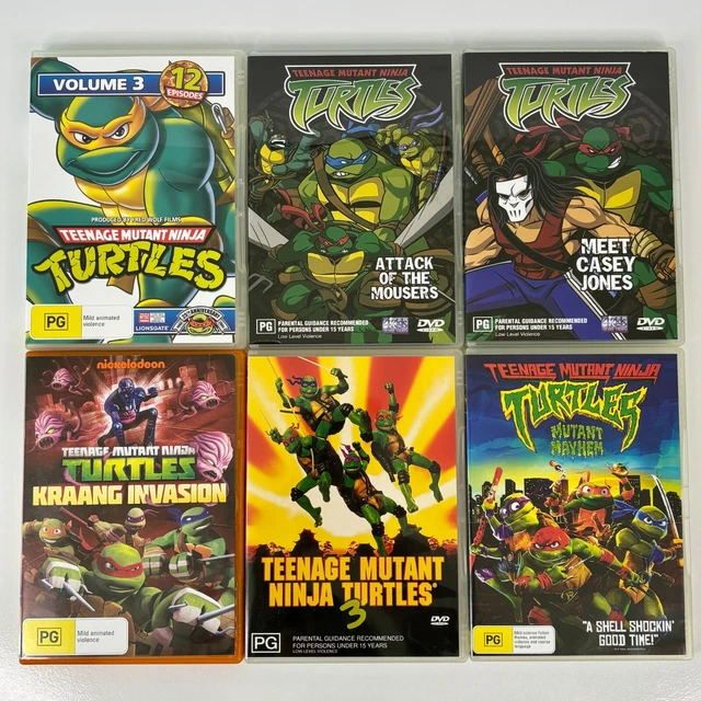 TEENAGE MUTANT NINJA Turtles DVD x6 R4 PAL Tracked Mutant Mayhem TMNT ...