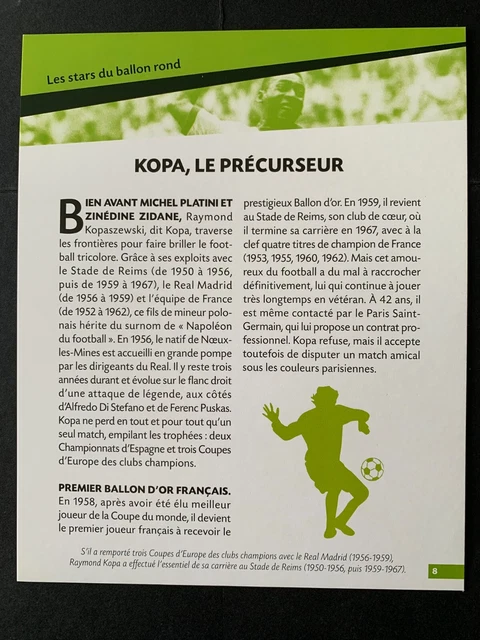 RAYMOND KOPA, STADE De Reims, Rare Football Rookie Card EUR 24,99 ...