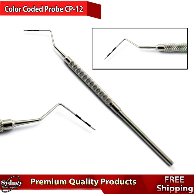 PERIODONTAL PROBE DIAGNOSTIC CP-12 Dental Examination Color Coded ...