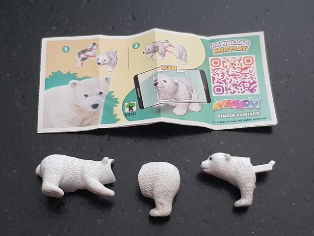 KINDER SURPRISE NATOONS ANIMAUX 2024 / 2025 VQ131 : Ours blanc + BPZ ...