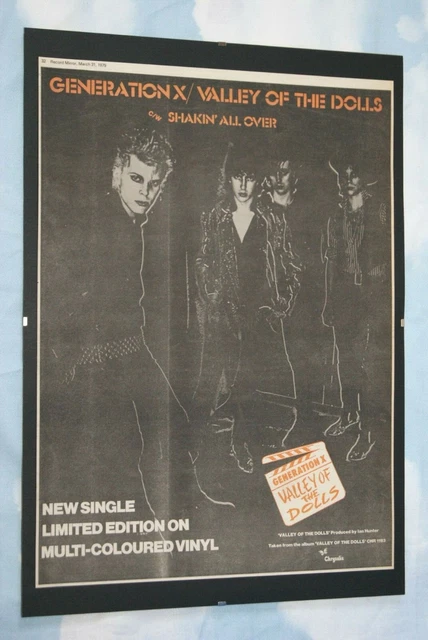 GENERATION X BAND LARGE A3 frameless original promo ART 1979 ALBUM rare ...