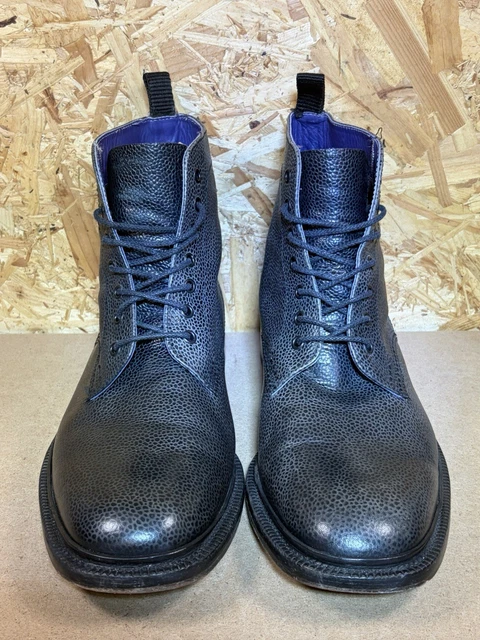 PAUL SMITH PEBBLE Black Leather Boots Men’s Uk 11 Purple Lining £79.95 ...