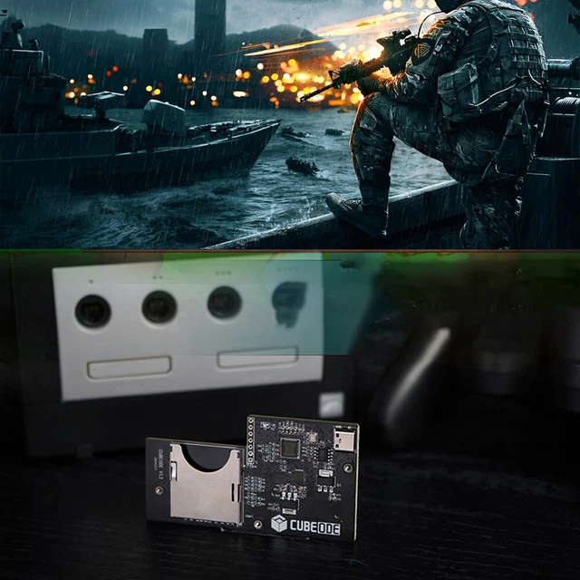 CUBEODE V1.2 OPTICAL Drive Emulator Board Black for NGC GameCube DOL ...