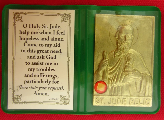 VINTAGE SAINT JUDE Relic 3RD CLASS Religious Catholic Touch Relic ...