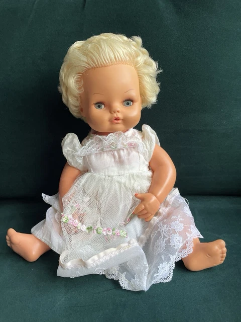 PALITOY TINY TEARS Doll 1970 "Transitional" 16G Vintage Vinyl Baby Doll ...