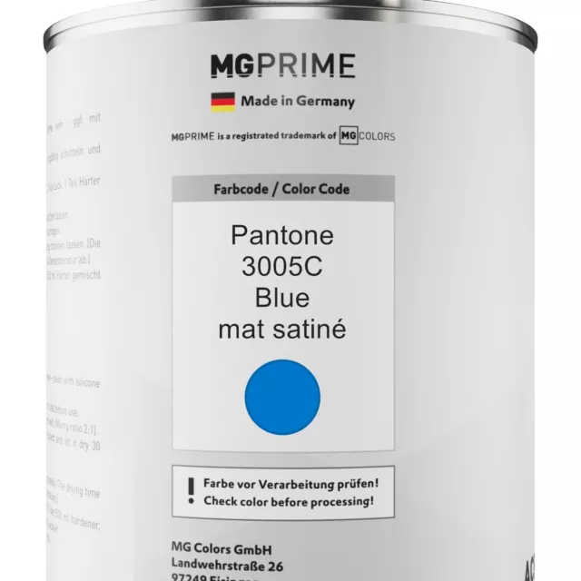 PANTONE 3005C BLUE mat satiné peinture acrylique 1,5L durcisseur y.c ... PANTONE 3005C BLUE mat satiné peinture acrylique 1,5L durcisseur y.c ...