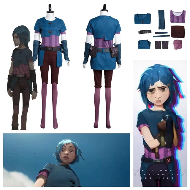 ARCANE: LEAGUE OF Legends-Powder Jinx Cosplay Costume Halloween ...