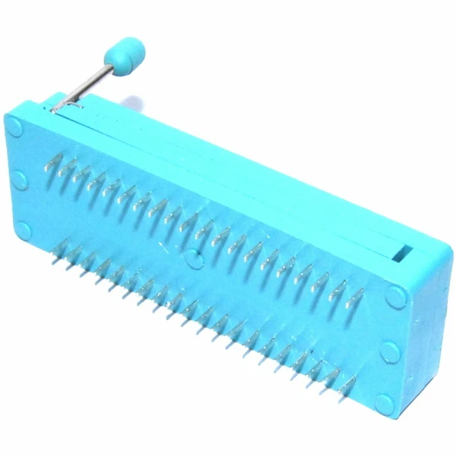 40P ZIF SOCKET PCB Zero Insertion Force Lever IC Mount ATmega24 Flux ...