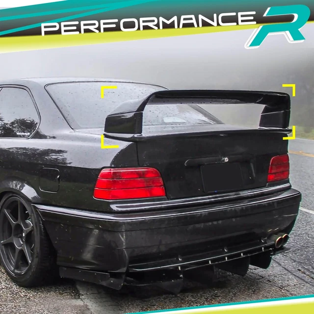 GT CLASS II Spoiler Heckspoiler Schwarz Matt für BMW 3er E36 Limo Coupe ...