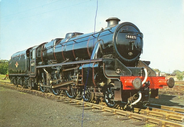 LMS STEAM LOCO Railway Postcard Black Five Train Picture 44871 At ...