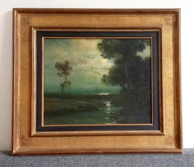 TABLEAU ANCIEN XIX - Paul ESCHBACH (1881-1961) - Clair de lune - 53*60 ... TABLEAU ANCIEN XIX - Paul ESCHBACH (1881-1961) - Clair de lune - 53*60 ...