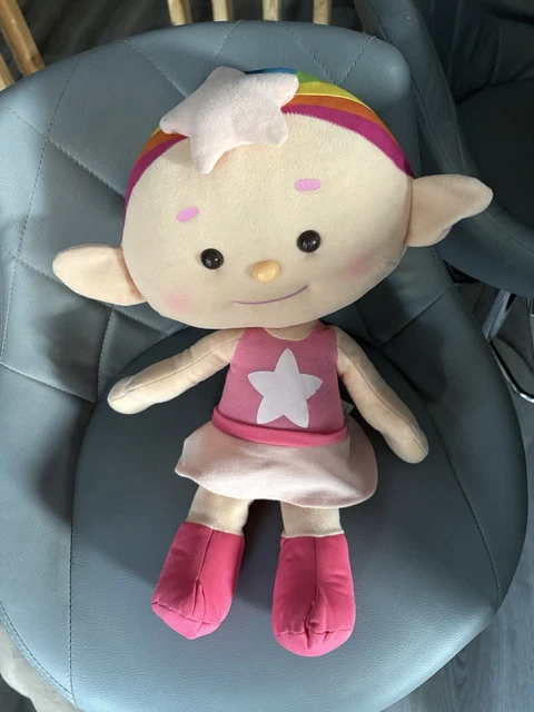 CBEEBIES CLOUD BABIES Baba Pink Rainbow Star Large Plush Doll Toy 16” £ ...