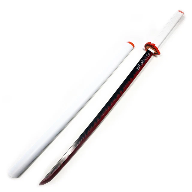 DEMON SLAYER ORANGE Kyojuro Rengoku Red Nichirin Blade PU FOAM Cosplay ...