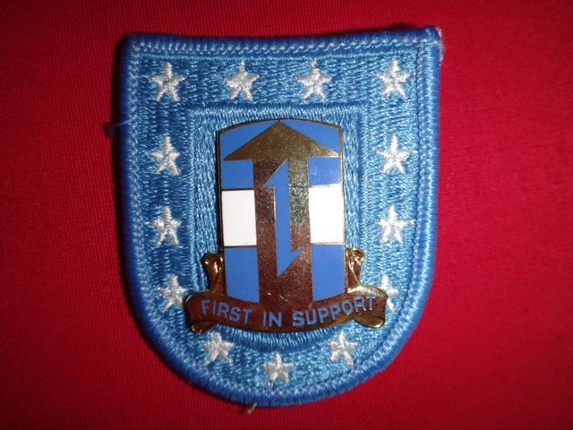 US ARMY 21ST SUPPORT BATTALION Unit Crest DUI On Beret Patch / Flash £7 ...
