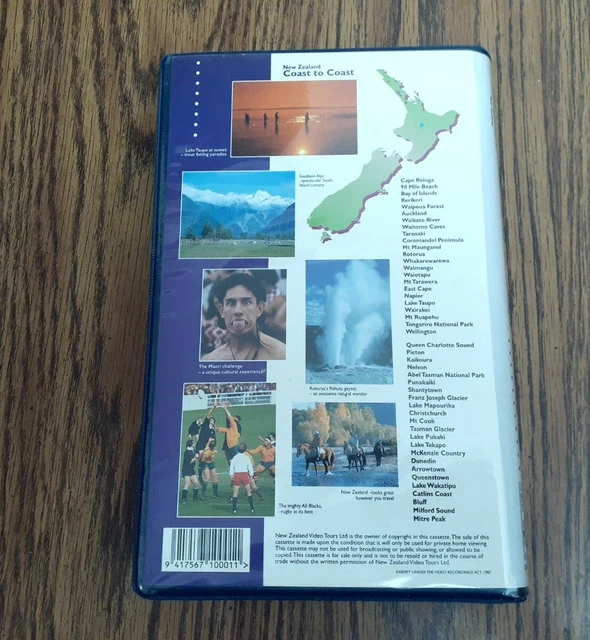 COAST TO COAST New Zealand Video Tours VHS £4.53 - PicClick UK