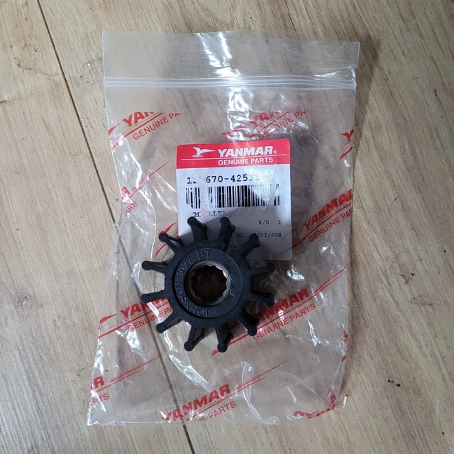 GENUINE YANMAR MARINE Engine sea water pump impeller - Yanmar 4JH4AE ...