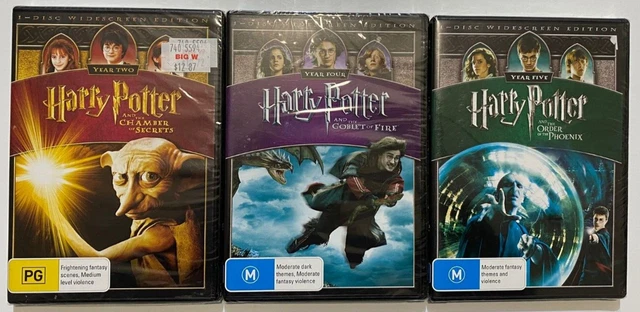HARRY POTTER YEAR 2 4 5 DVD Region 4 Three Movie Set Brand New Daniel ...