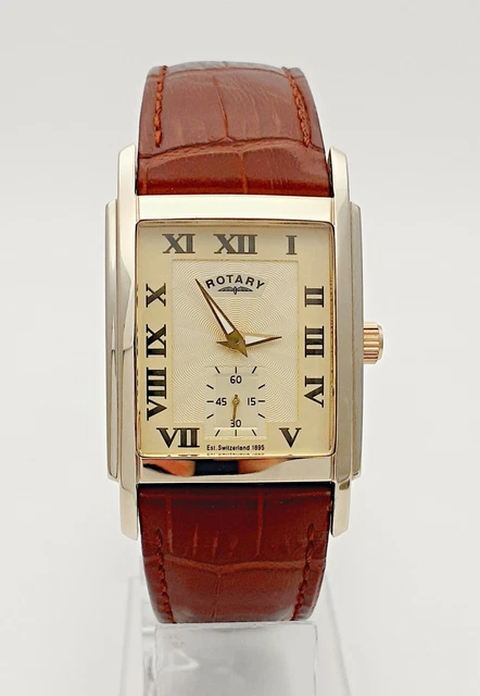 ROTARY ART-DECO STYLE Gents Swiss Tank Watch - GS00003/09 - Unworn Cond ...