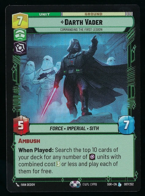 DARTH VADER COMMANDING First Legion 087/252 Legendary Star Wars HOLO ...