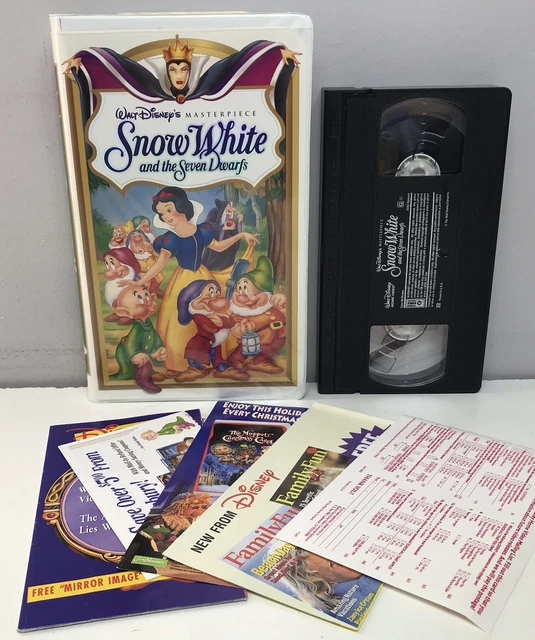 DISNEY SNOW WHITE & the Seven Dwarfs VHS Video Masterpiece Clamshell ...