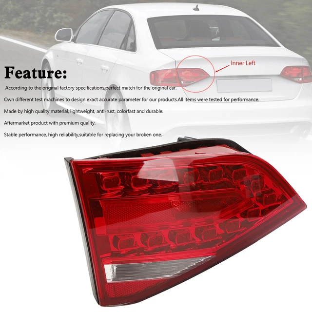 LEFT INNER TRUNK LED Tail Light Lamp Pour Audi A4 2009-2012 EUR 103,19 ...