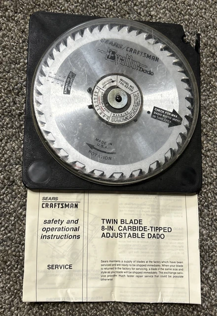 Craftsman excalibur dado blade manual store