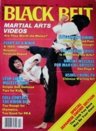 RARA RIVISTA CINTURA Nera 10/85 Simon Rhee Ninjutsu Karate Kung Fu Arti ...
