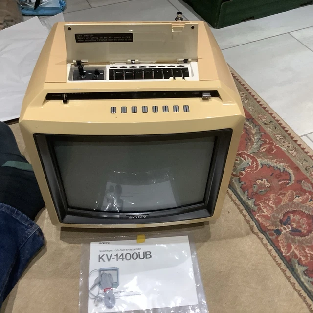 14 INCH SONY Trinitron CRT Retro Gaming TV Monitor Vintage Portable KV ...