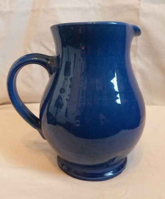 ANTIQUE C H Brannam Barum Ware Pottery Arts & Crafts Blue Jug ...