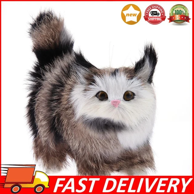 DIY CRAFTS CAT Models Plush Artificial Fake Cat Collectible for Home ...