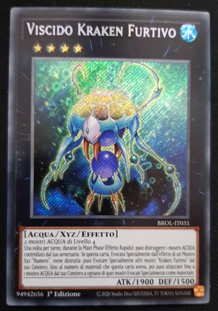 VISCIDO KRAKEN FURTIVO Rara Segreta in Italiano (EXC) BROL-IT031 YUGIOH ...